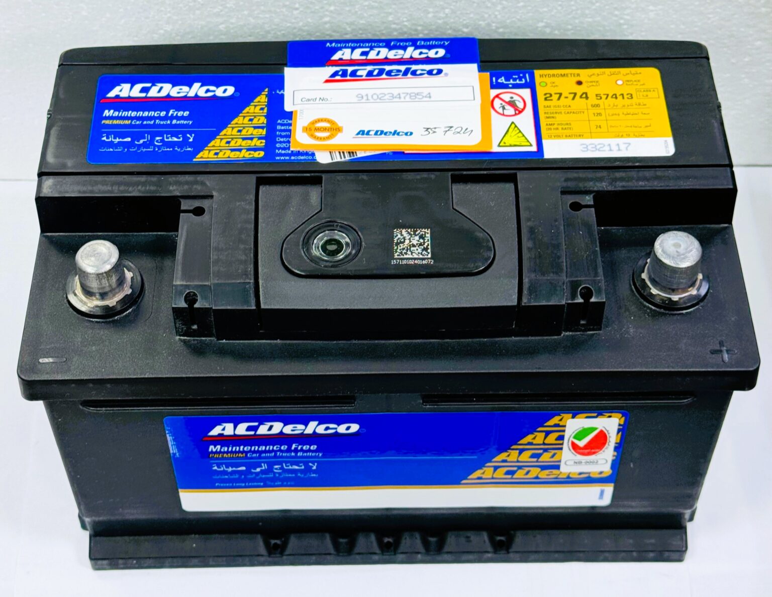AC Delco - 27-44 12V 44AH 400CCA - Car Battery - Battery Master